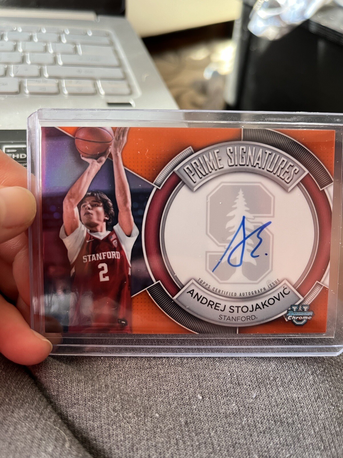 2023-24 Bowman Chrome U Andrej Stojakovic Stanford Prime Signatures /25 ...