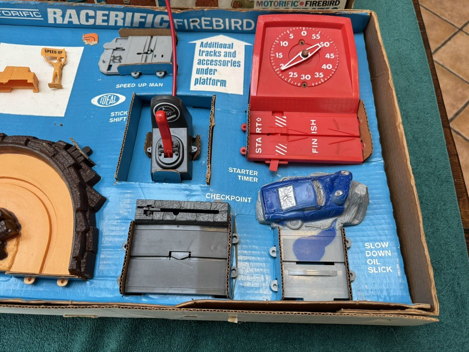 Vintage 1968 IDEAL Motorific Racerific FIREBIRD Racing Set Original Box ...