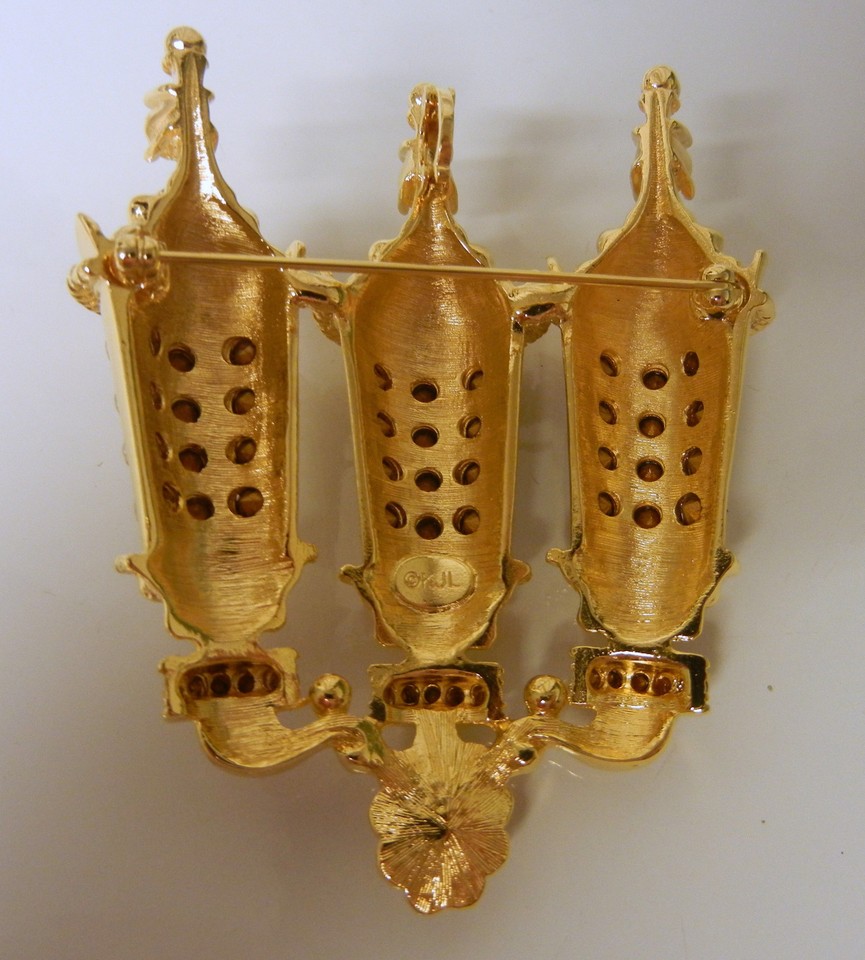 Ghristmas Streets of Paris KJL Kenneth Jay Lane Rhinestones Gaslight ...