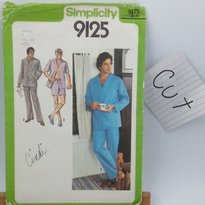 SIMPLICITY 9125 VINTAGE MEN'S PAJAMAS. | eBay