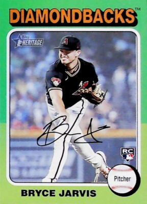 2024 TOPPS HERITAGE #287 BRYCE JARVIS ROOKIE CARD ARIZONA DIAMONDBACKS ...