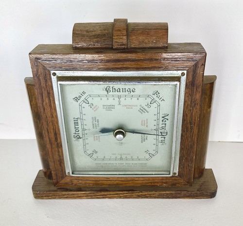 Vintage SB Weather Barometer. Mounted In A Wood Frame. Sold As Is | eBay