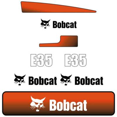 E35 DECALS E35 Stickers Bobcat E35 Decal STICKER Kit Mini Excavator ...
