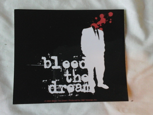 2004 RARE Vintage BLEED THE DREAM Vinyl STICKER Merch BAND Black LOGO ...