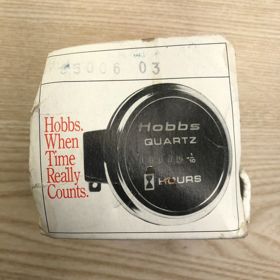 NOS Hobbs 85000 Series QUARTZ Hour Meter DC 12-24 Volt, Analog Panel ...