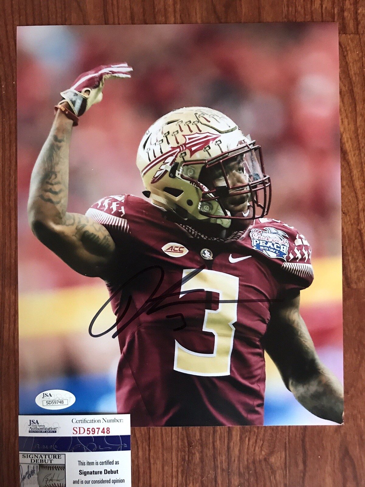 DERWIN JAMES FSU Seminoles SIGNED RARE 8 X 10 PHOTO JSA SD59748 ...