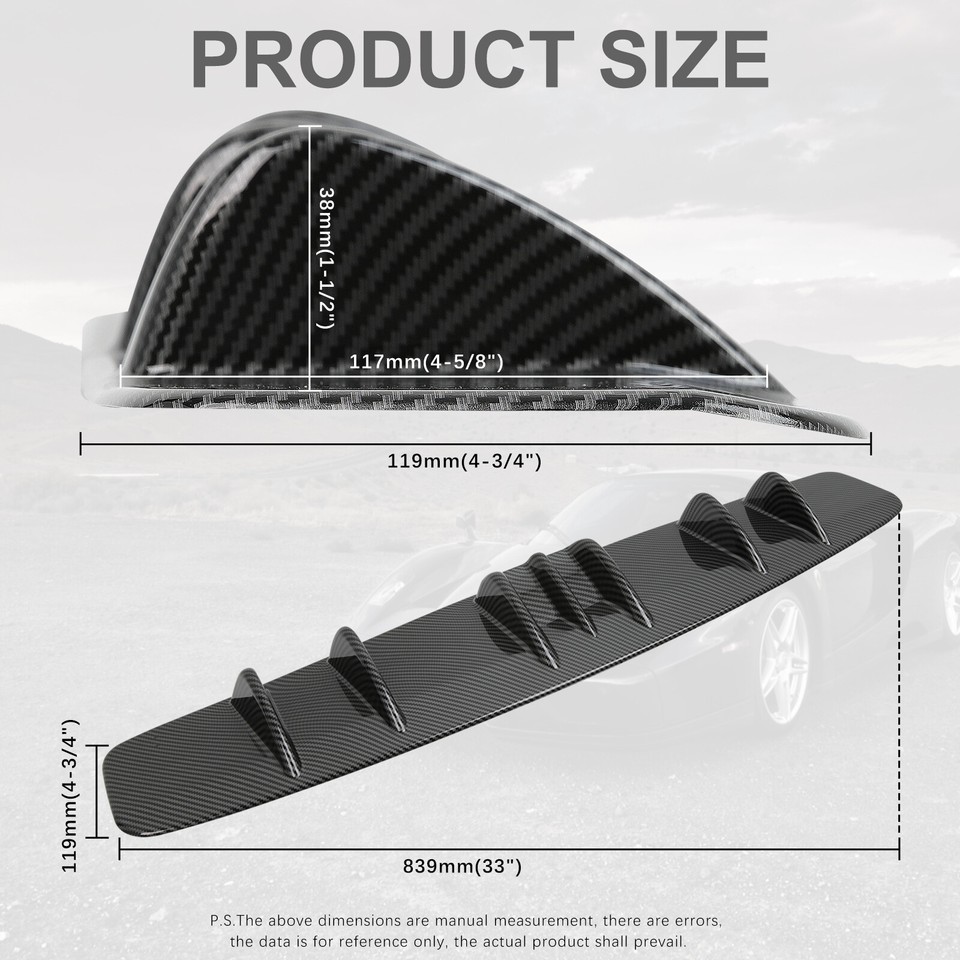 For Infiniti G37 Coupe Carbon Rear Diffuser 7 Fins Bumper Lip Splitter ...