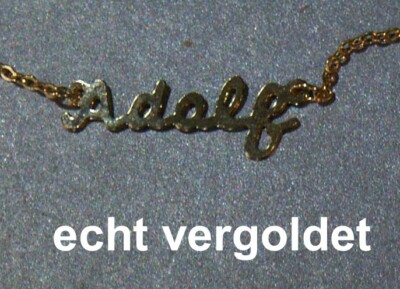 Elegant Necklace Adolf Chain Real Gold-Plated Name Necklace New | eBay