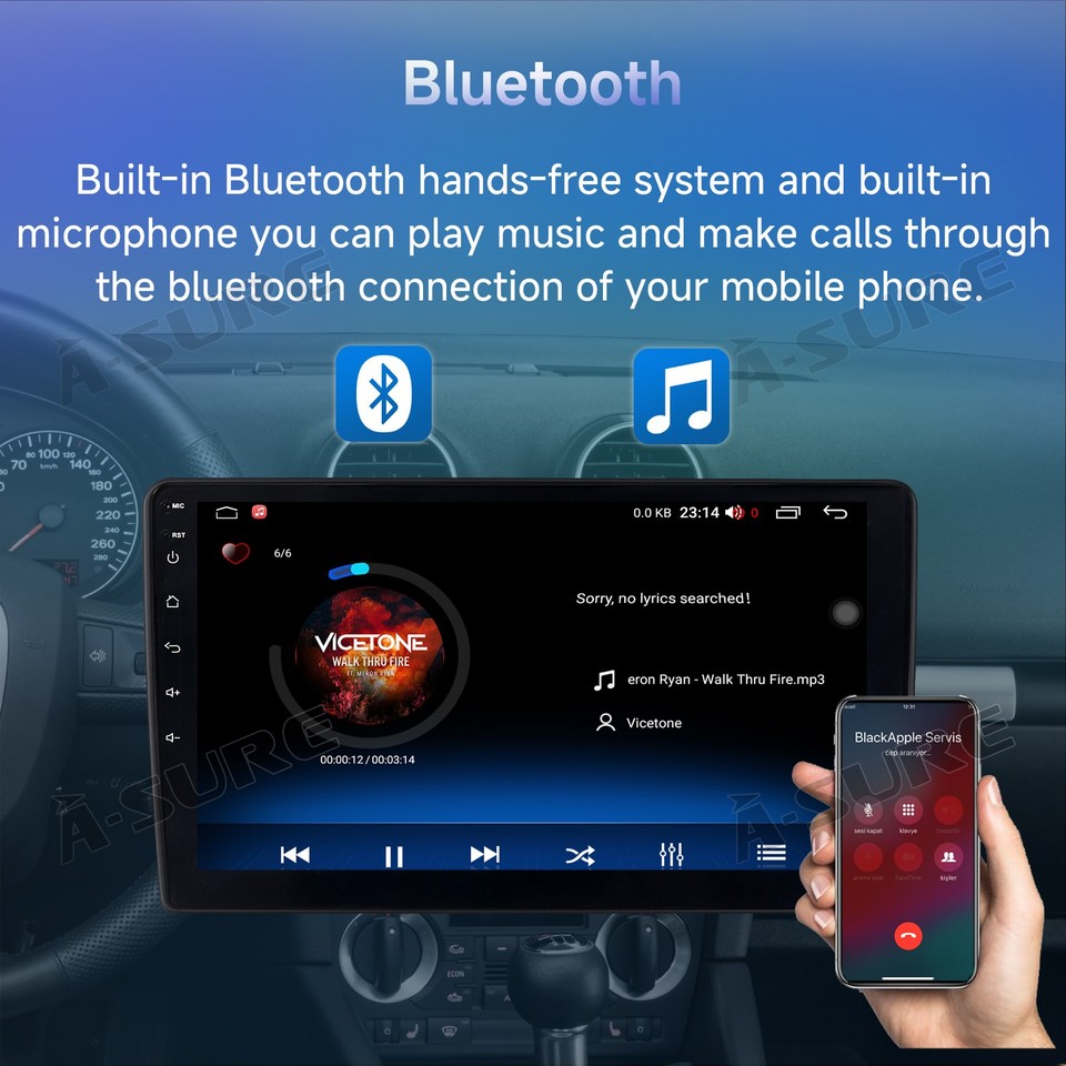 For Ford Focus 2012-2018 2+64G Car Stereo Android 14 Carplay Radio Sat ...