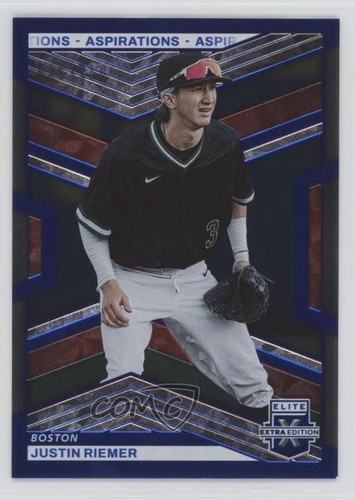 2023 Panini Elite Extra Edition Blue Aspirations /349 Justin Riemer #52 ...