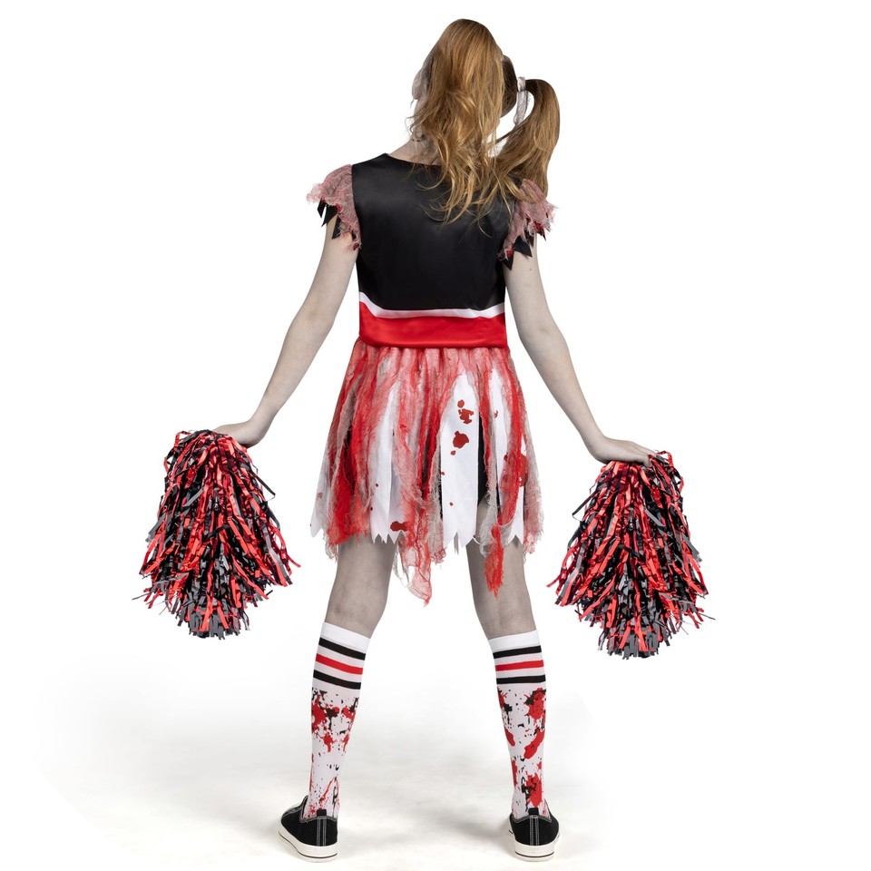 Zombie Halloween Cheerleader Costume, Girls Scary Cheerless Costume ...