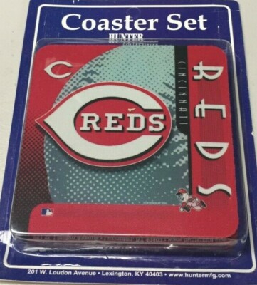 Cincinnati Reds 4"x4" MLB 4-Pack Rubber Foam Coaster Set NEW | eBay