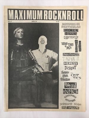 MAXIMUM ROCK N ROLL FANZINE-APRIL 1987-#47-NOTHING IN PARTICULAR ...