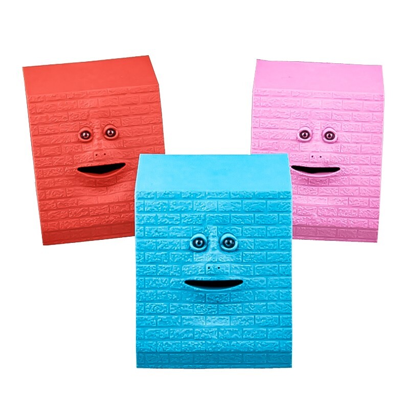 Creative Human Face Bank Intelligent Eating Coin Piggy Bank Electric ...