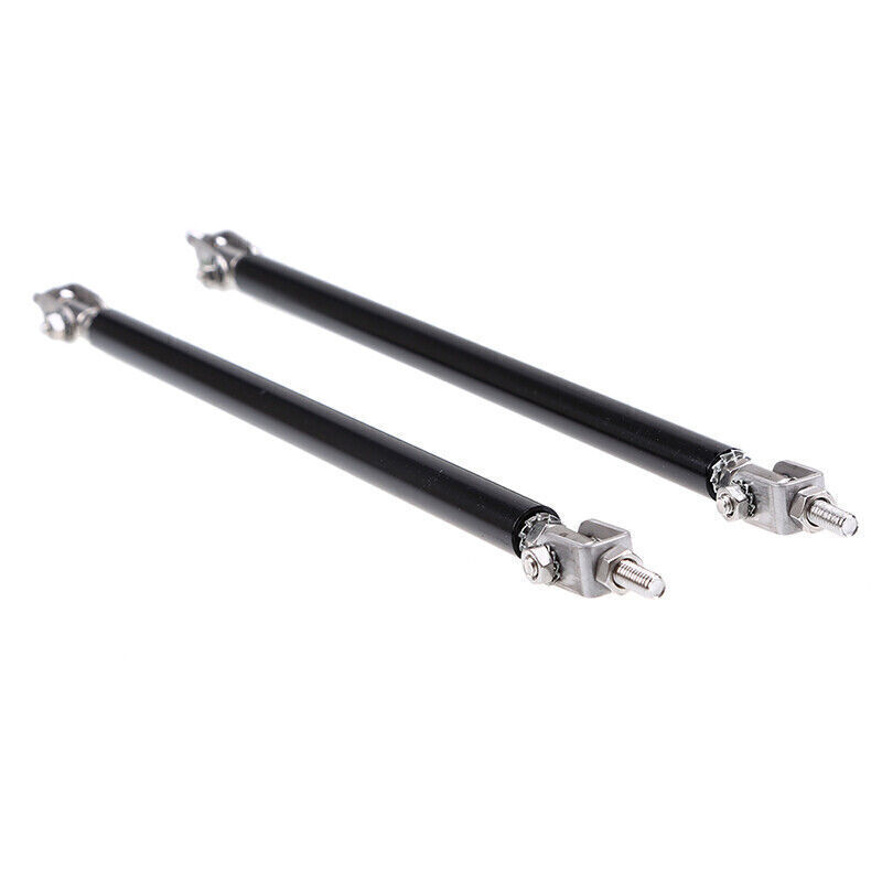 1Pair 20cm Black Front Rear Bumper Lip Splitter Adjustable Support Bar ...