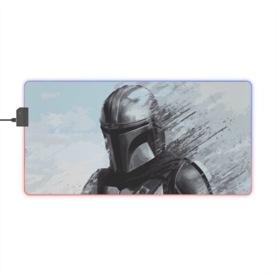 Star Wars Din Djarin The Mandalorian LED Gaming Mouse Pad RGB | eBay