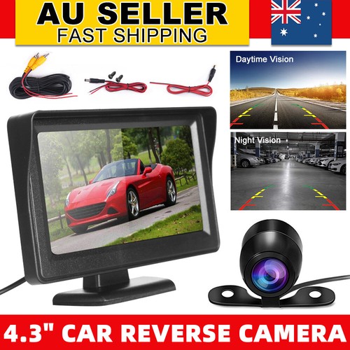 Waterproof HD Car Reverse Camera Kit Monitor Night Vision Rear View ...