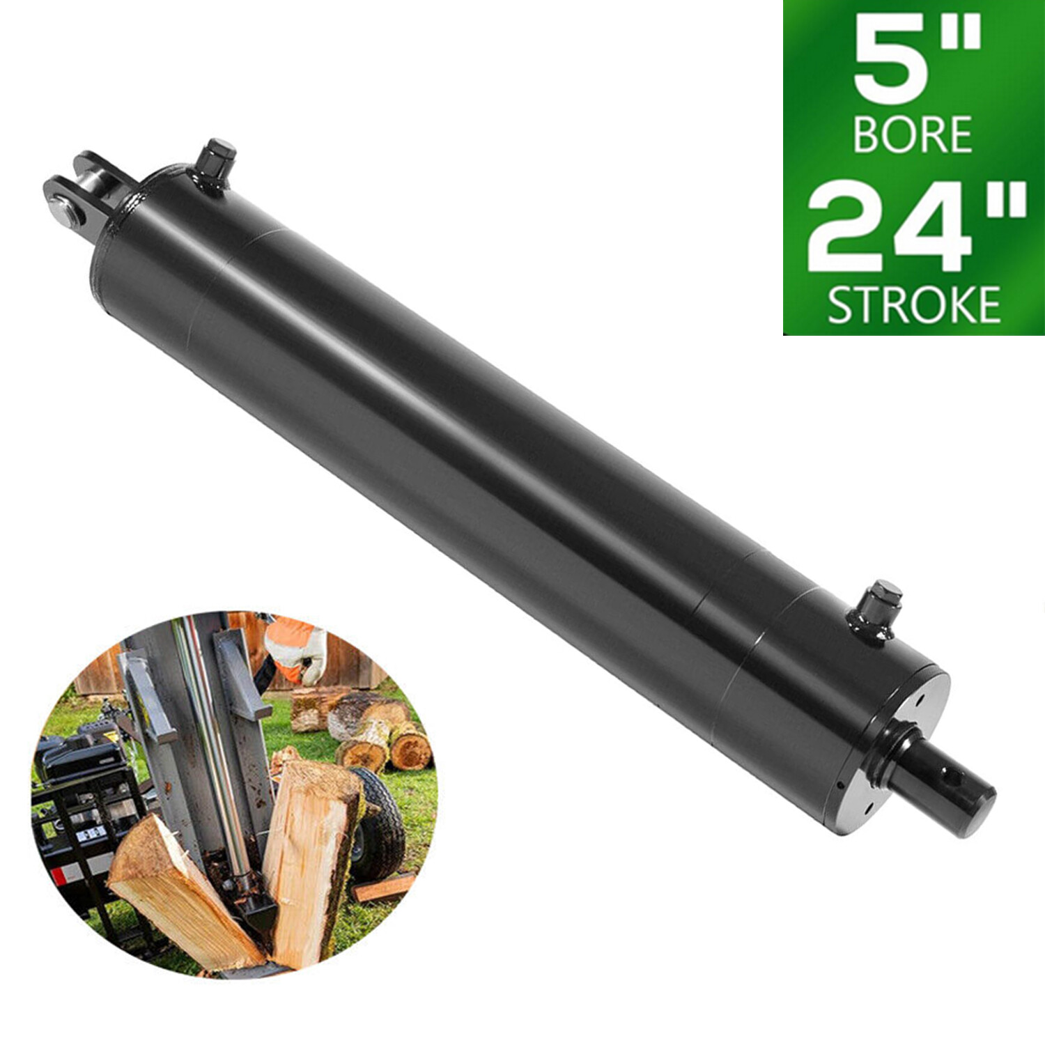 5"x24" Hydraulic Cylinders Log Splitter Cylinder, 3500PSI, 5" Bore 24 ...