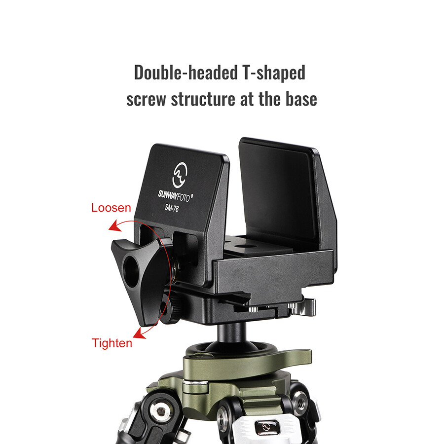 Sunwayfoto SM-76 Saddle Mount Rifle Adapter for Tripod Arca Swiss QR ...