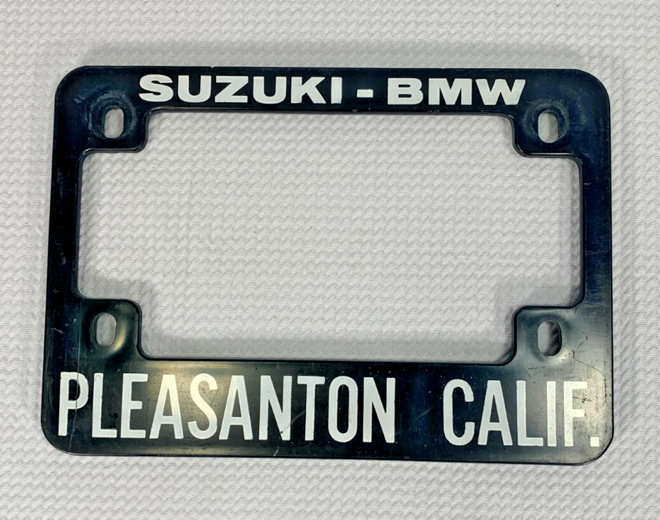 Vintage CA Motorcycle License Plate Frames Lot - BMW Suzuki Vespa ...