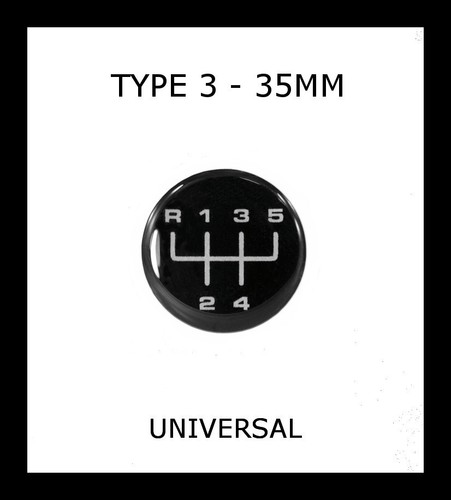 Gear Knob Shift Pattern Sticker 3D Domed emblem badge 5 Speed manual ...