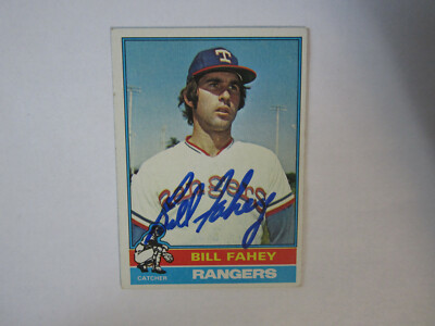 1976 Topps # 436 Bill Fahey Autograph Signed Card (M) Texas Rangers | eBay
