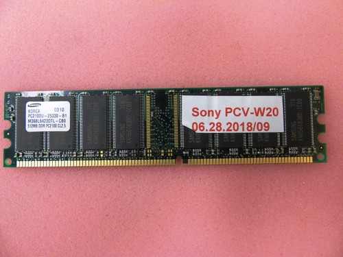 Sony Vaio PCV-W20 All-in-one Desktop 512MB DDR PC2100 Memory Module ...