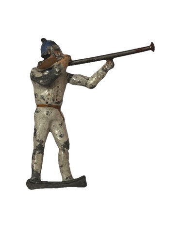 RARE Antique lead French or Prussian soldier with Improvised Long Rifle ...