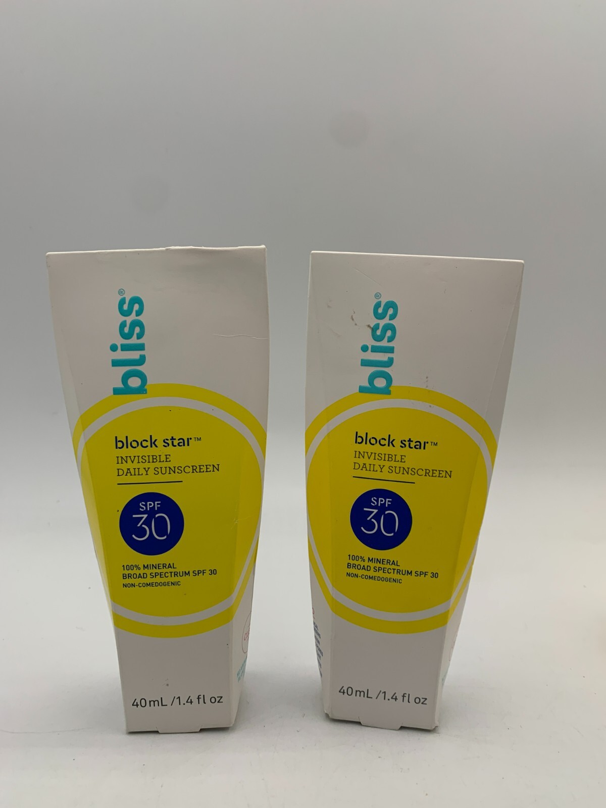 2x Bliss Block Star Daily Sunscreen SPF30 Mineral Broad Spectrum 1.4oz ...
