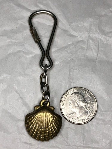 Vintage Clam Shell Key Chain Solid Bronze Metal | eBay