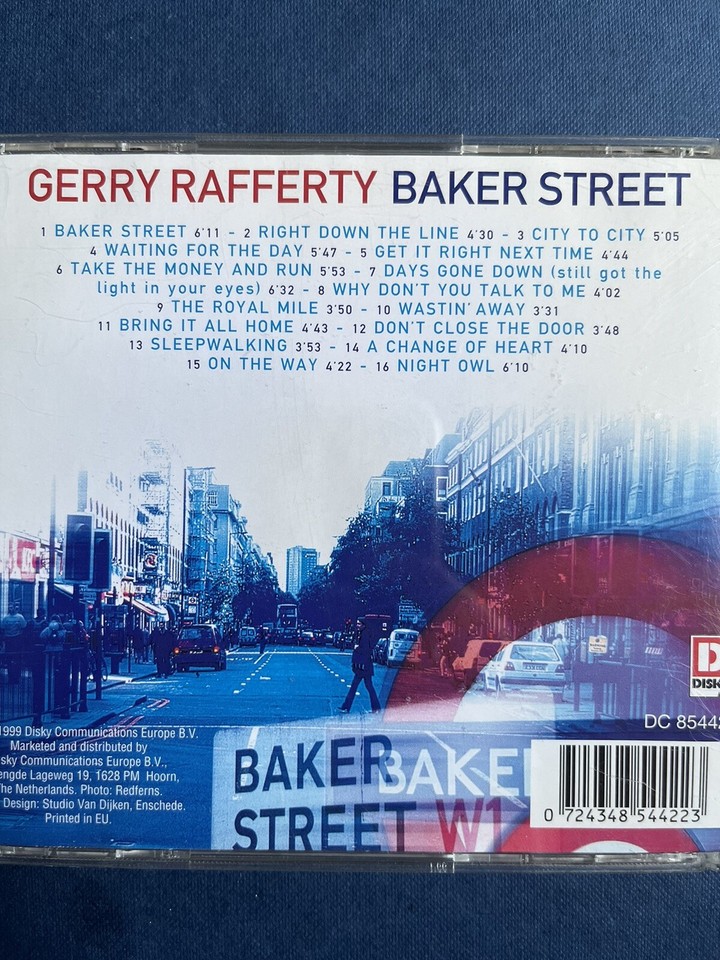 Gerry Rafferty Baker Street Used 16 Track Greatest Hits Best Of Cd Pop ...