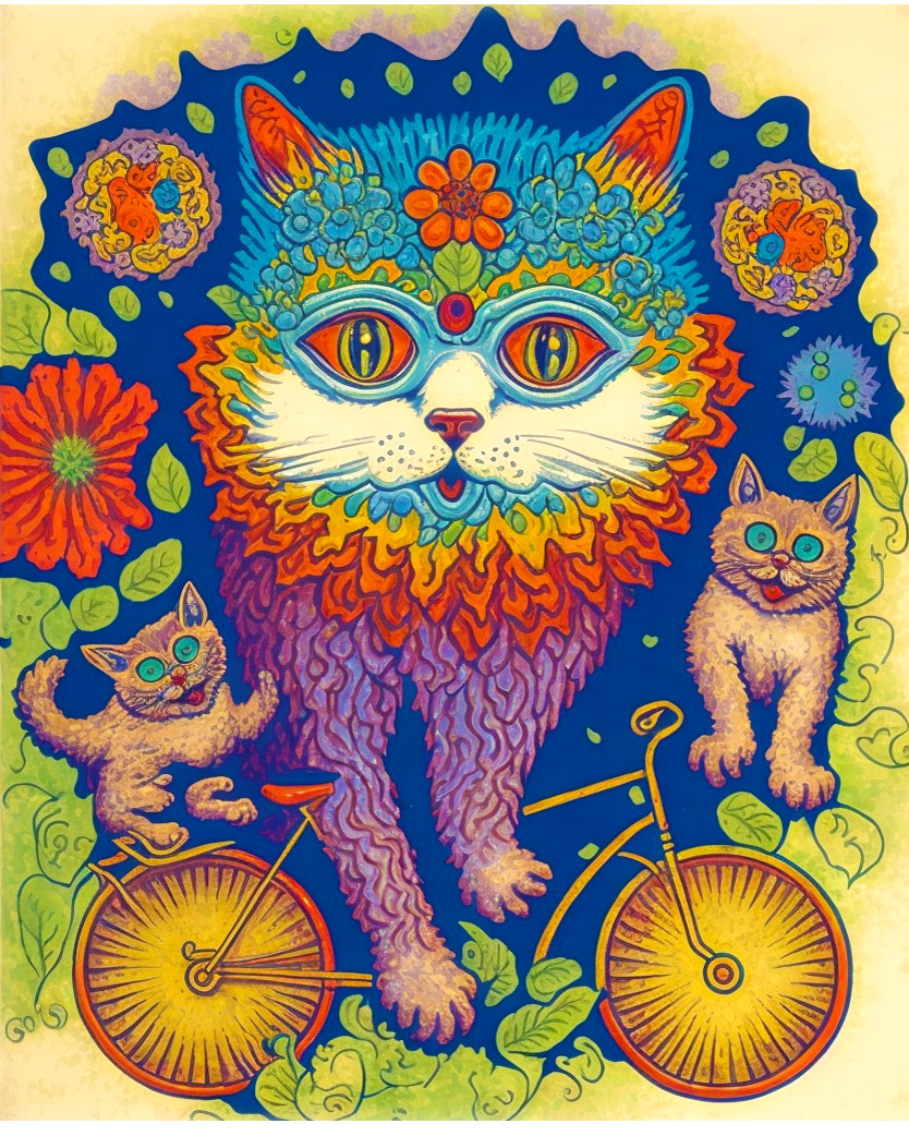 Psychedelic Cat Cover Photos