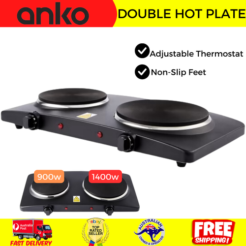 Electric Hot Plate Cooktop Portable Twin Cooking Stove Cooker Dual ...