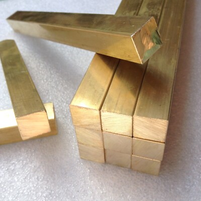 Brass SOLID Square Bar Rod 12.7mm x 12.7mm x 300mm Length, (1/2inch ...