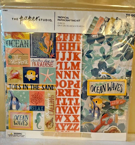 The Paper Studio Tropical Scrapbooking Page Kit - 13 pieces NEW! | eBay