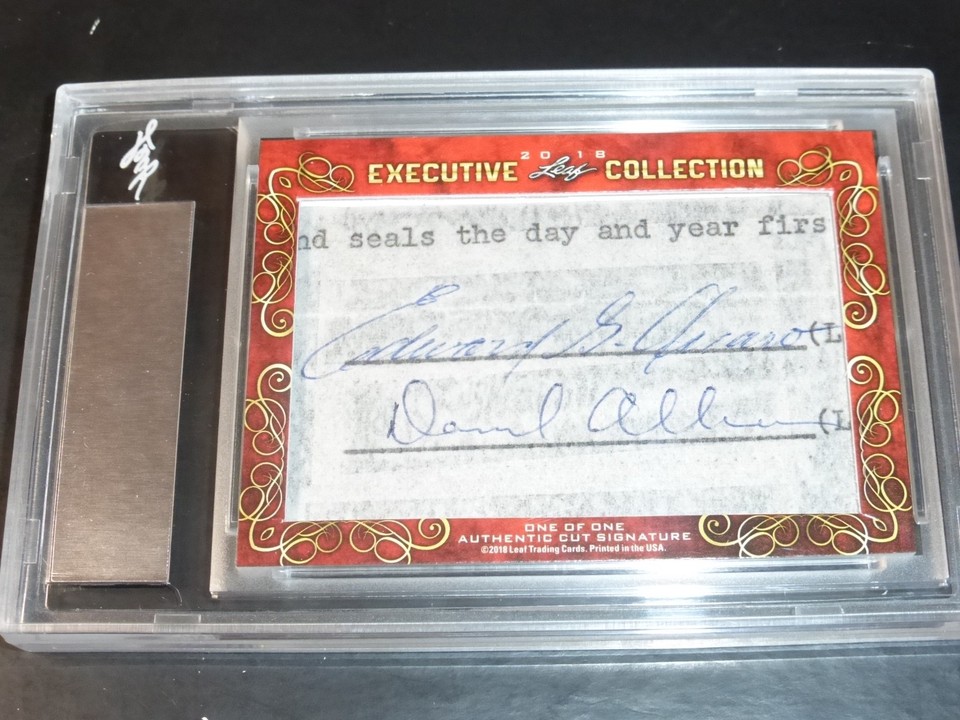 JERRY BAILEY~EDDIE ARCARO JOCKEYS DOUBLE-SIDED CUT #D 1/1 AUTO SIGNED ...