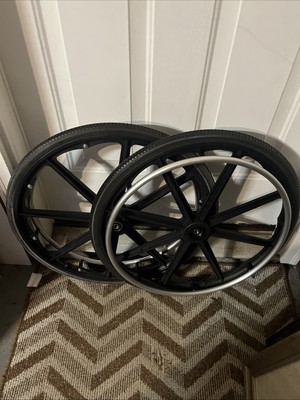 NEW 1 Pair (2 total) Wheelchair Rear Wheel Replacement 24" X 1" Wheels ...