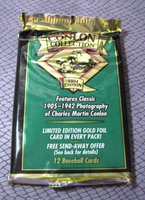 1994 CONLON COLLECTION Sealed Pack/12 Cards **Limited Edition Gold Foil ...