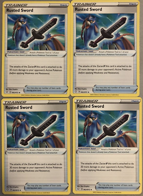 Pokemon - 4x Rusted Sword - 062/072 - Non Holo - Shining Fates - NM/M ...