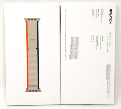 Genuine Apple Watch Band Trail Loop(49mm)Orange/Beige S/M (Fits 130 ...