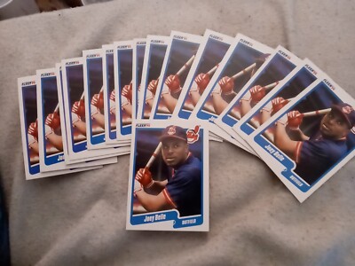(20)-1990 Fleer Joey Albert Belle #485 Rookie Card Cleveland Indians ...