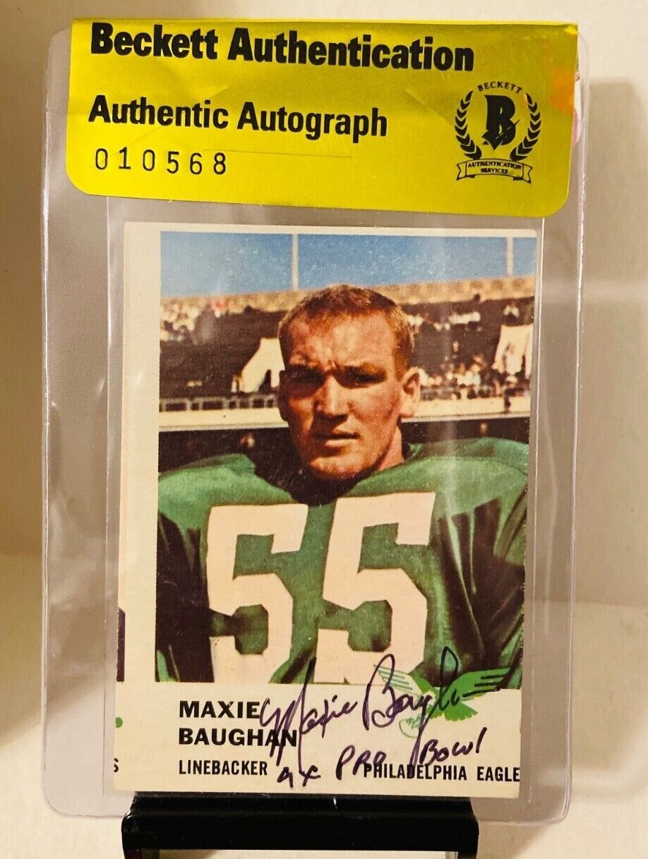 1961 Fleer #56 Maxie Baughan Signed Rookie Card Autograph RC Auto ...