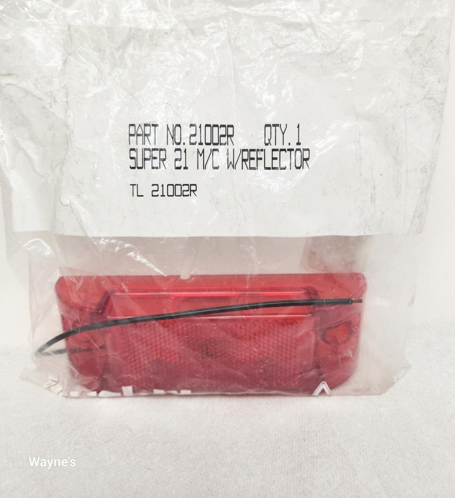 Super 21 Incandescent Red Rectangular Marker Clearance Light 21002R ...