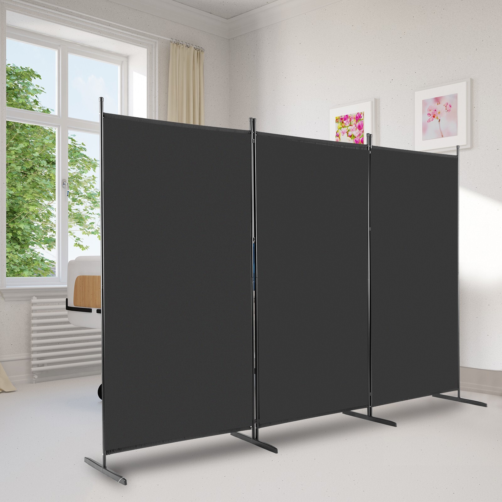 Trifold 3 Panels Folding Room Divider Freetand Wall Partition 6FT ...