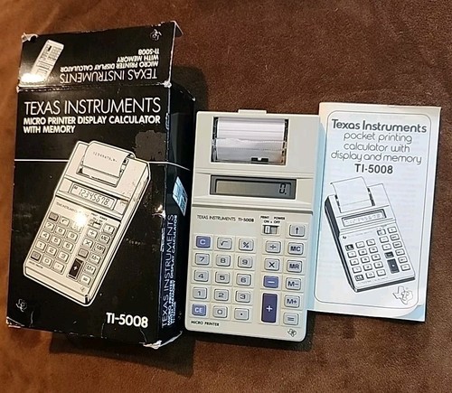 Texas Instrument TI-5008 Micro Printer Display Calculator. Pocket ...