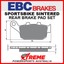 EBC Honda NX650 Dominator 1988-1997 HH Sintered Rear Brake Pad FA140HH ...