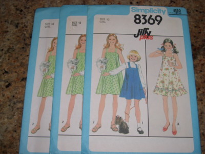 UNCIRCULATED 1978 SIMPLICITY #8369-GIRLS JIFFY PLUS SUMMER DRESS ...