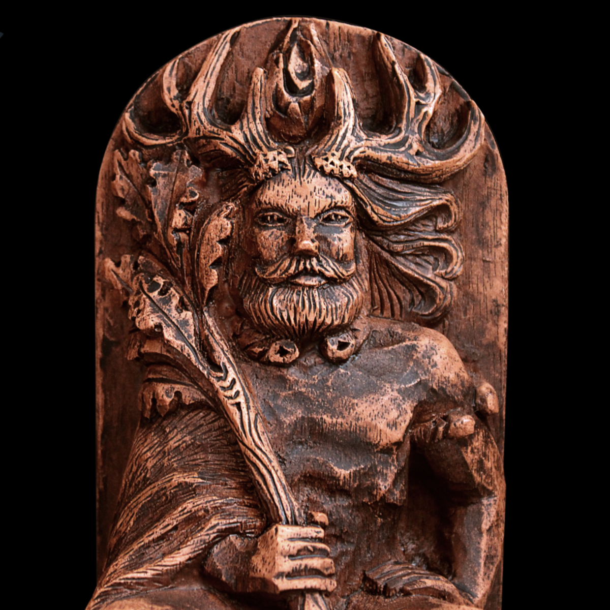 Wiccan Horned God Statue - Dryad Design Pentacle Witch Cernunnos Figure ...