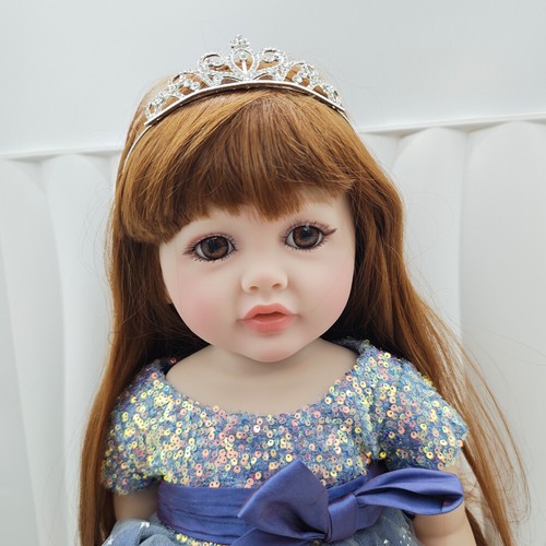 22in Toddler Girl Doll Long Hair Reborn Princess Betty Full Body ...