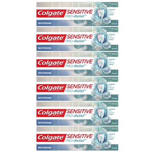 6PK Colgate Sensitive ProRelief Whitening 110g Sensitive Teeth Pain ...